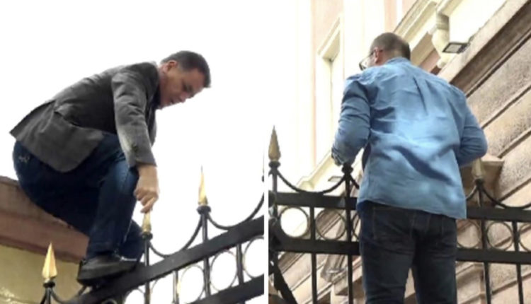 Deputeti i PD-së Flamur Noka kalon rrethojat dhe futet në Kuvendin e ...