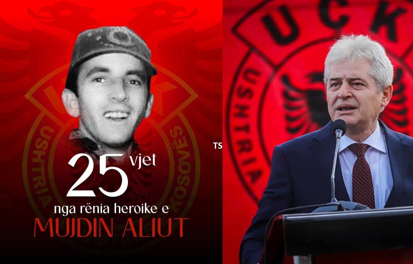 Ali Ahmeti përkujton dëshmorin Mujdin Aliu në 25 vjetorin e rënies së ...